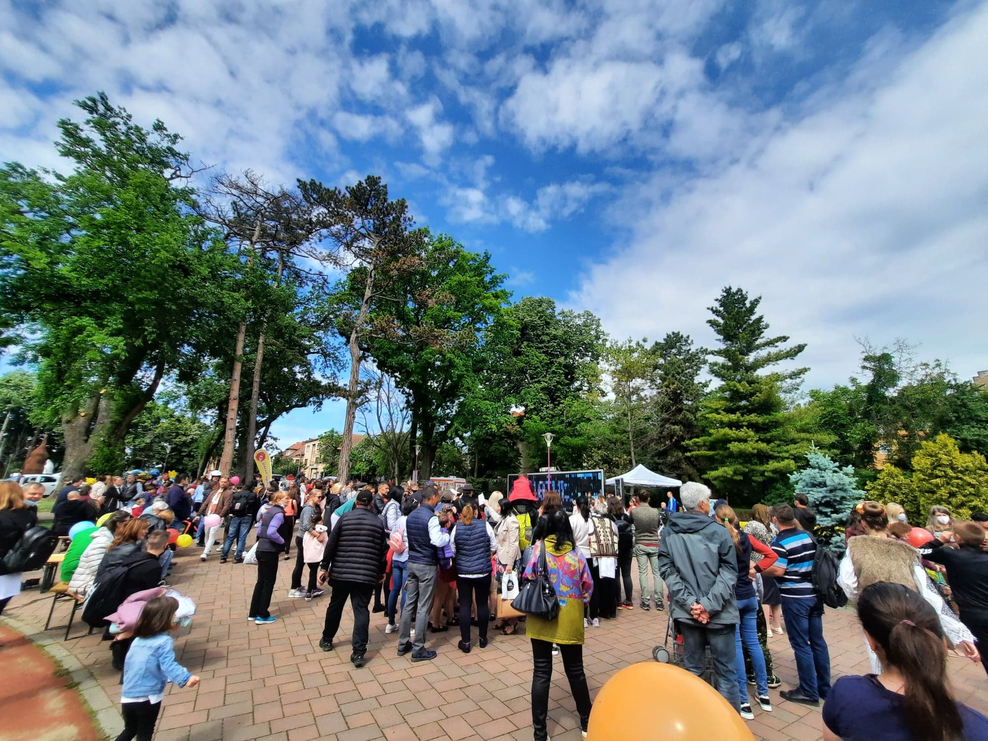 Aglomerație de 1 Iunie, în Parcul Copiilor din Timișoara. Copiii s-au distrat cu Minnie și ...