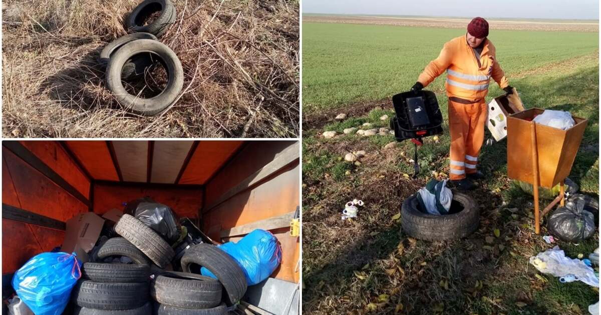 Anvelope uzate găsite de DRDP Timișoara într-o parcare publică - Tion