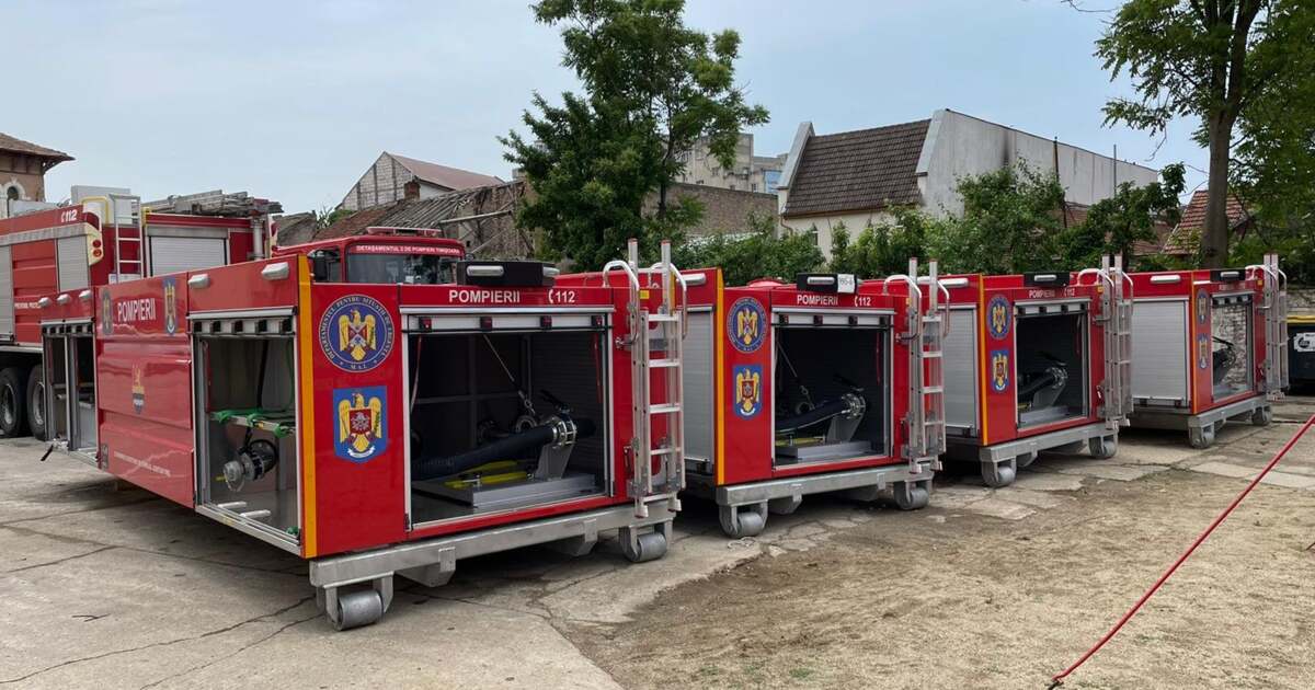 FOTO. CJ Timiș a cumpărat șase containere de stins incendii pentru ...
