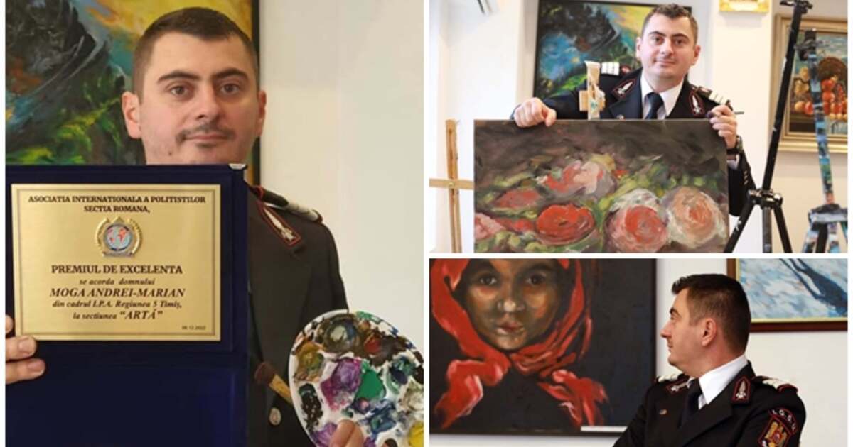 Pictorul pompier Andrei Moga, premiat în preajma Crăciunului - Tion
