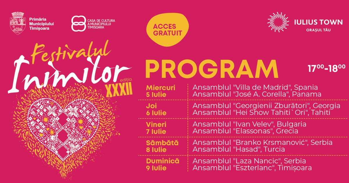 Ansambluri folclorice din Tahiti, Panama, Georgia și multe alte țări, pe scena din Iulius ...