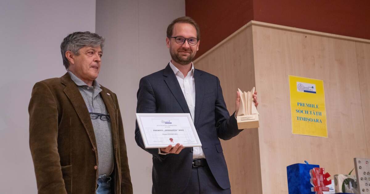 Primarul Dominic Fritz a primit, în numele orașului, premiul „Speranța ...