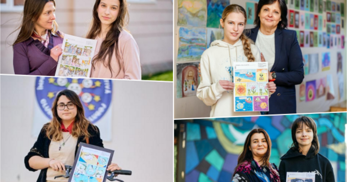 FOTO. Patru eleve din Timiș premiate la un concurs de benzi desenate cu tematica reciclării - Tion
