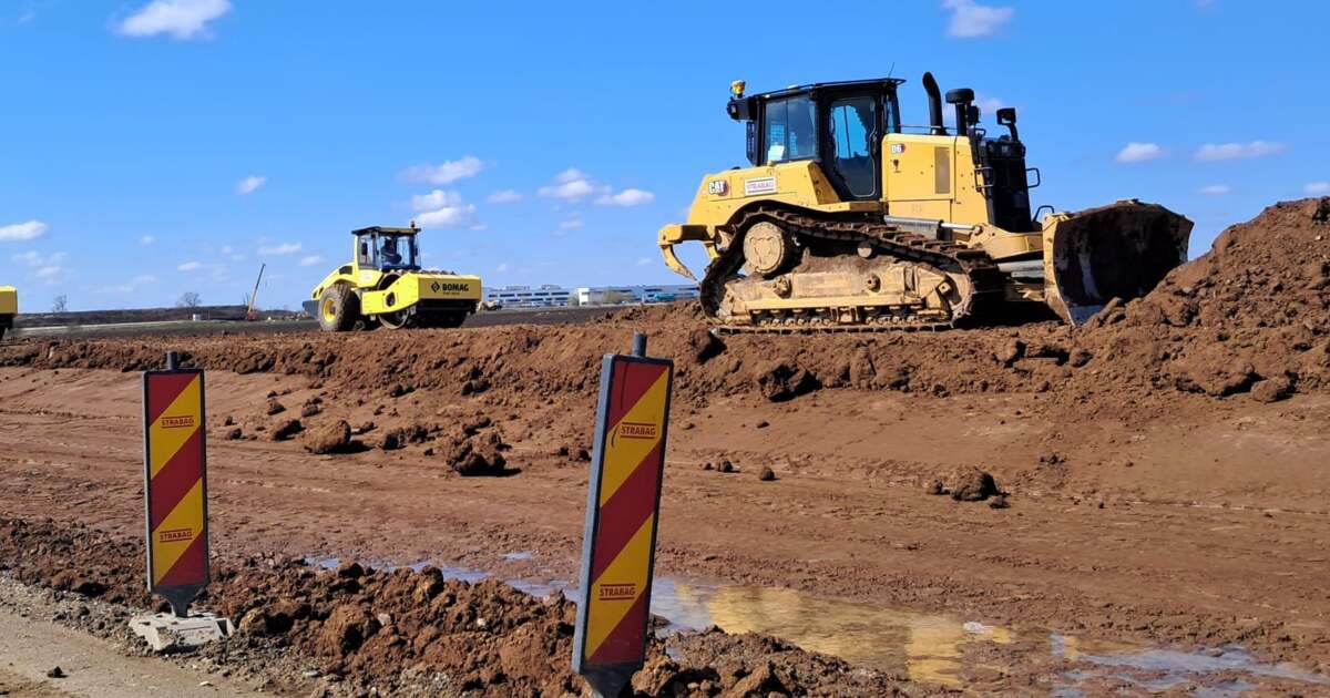Lucrări drum de legătură DN69 - autostrada A1 martie 2025 - Tion