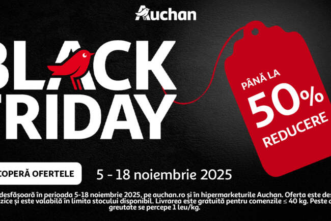 Auchan dă startul Black Friday 2025: peste 1.500 de produse cu reduceri ...