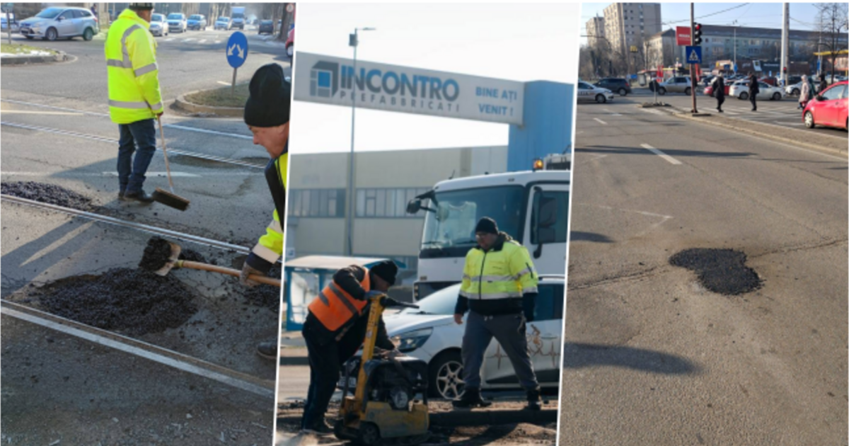 SDM repară gropile apărute după îngheț. Străzile pe care se intervine ...
